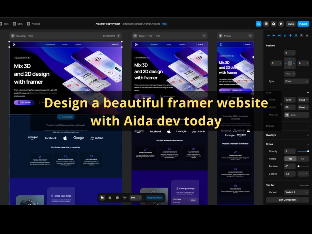 Framer website design or redesign | figma to framer | framer developer | Upwork