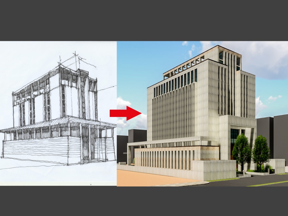 Your 2d sketch converted into an Autodesk Revit 3d Model. | Upwork