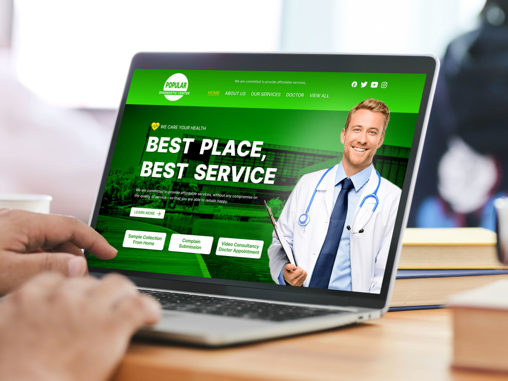 Medical and beauty spa website & landing page Screen Design in Figma ...