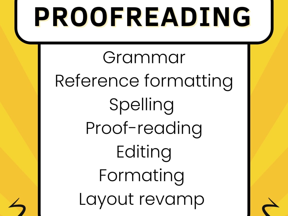 All your proofreading, grammar, editing needs & more all in one place ...