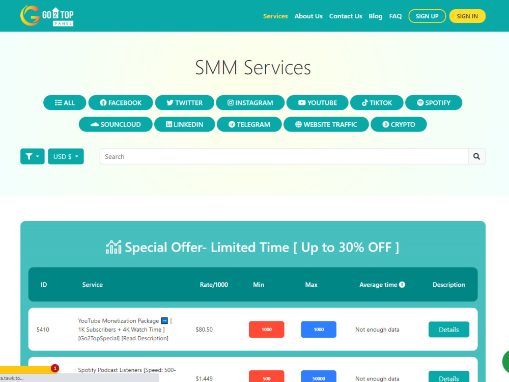 Perfect Panel theme design services, SMM panel development services ...