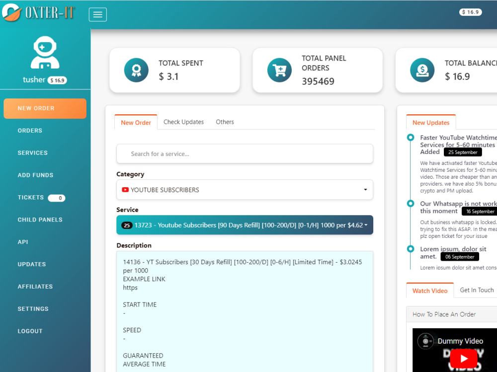 Perfect Panel theme design services, SMM panel development services | Upwork