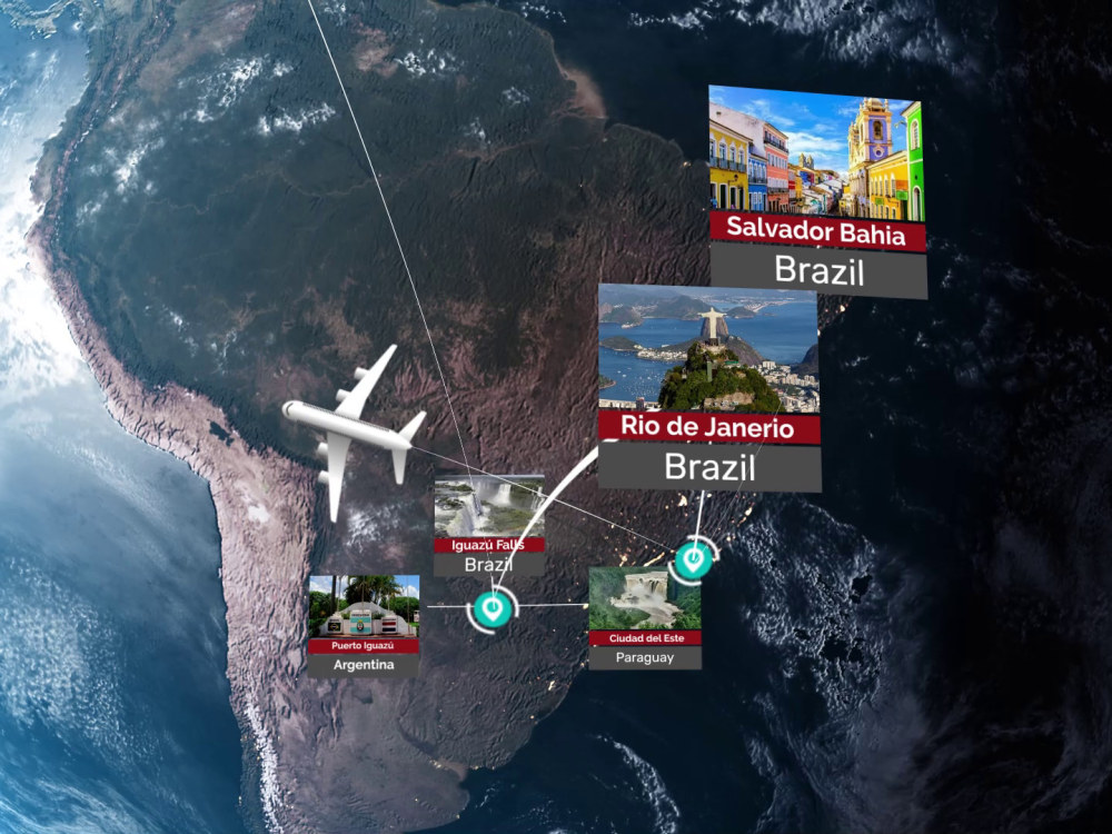 A 3D Globe Travel Map Animation | Upwork