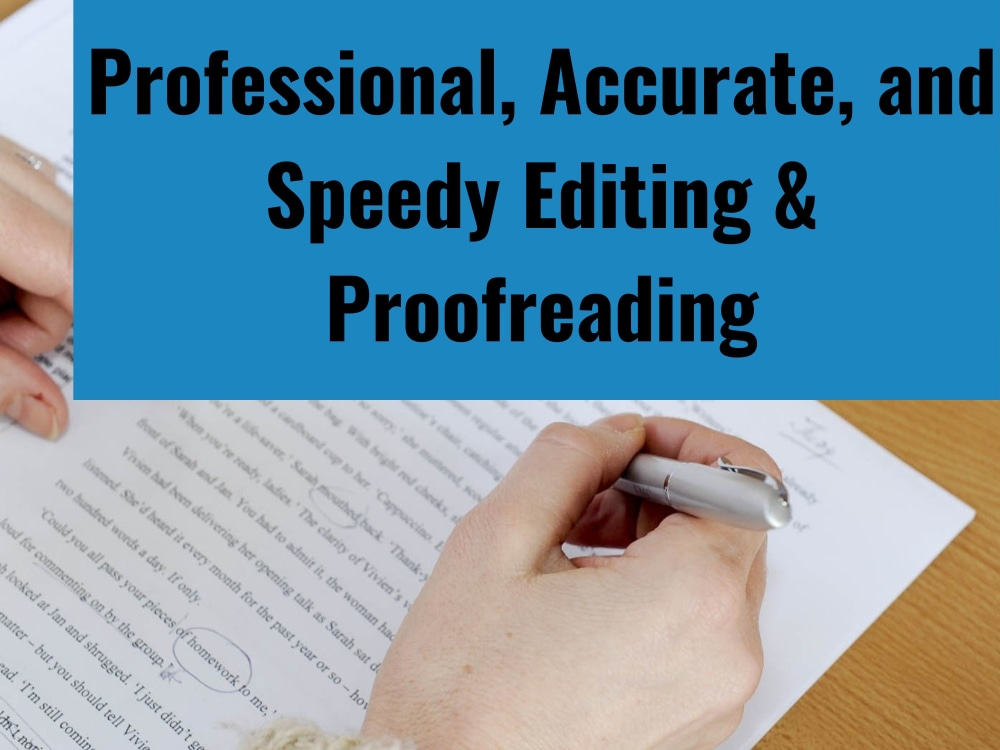 A professional proofread and edit of your document | Upwork