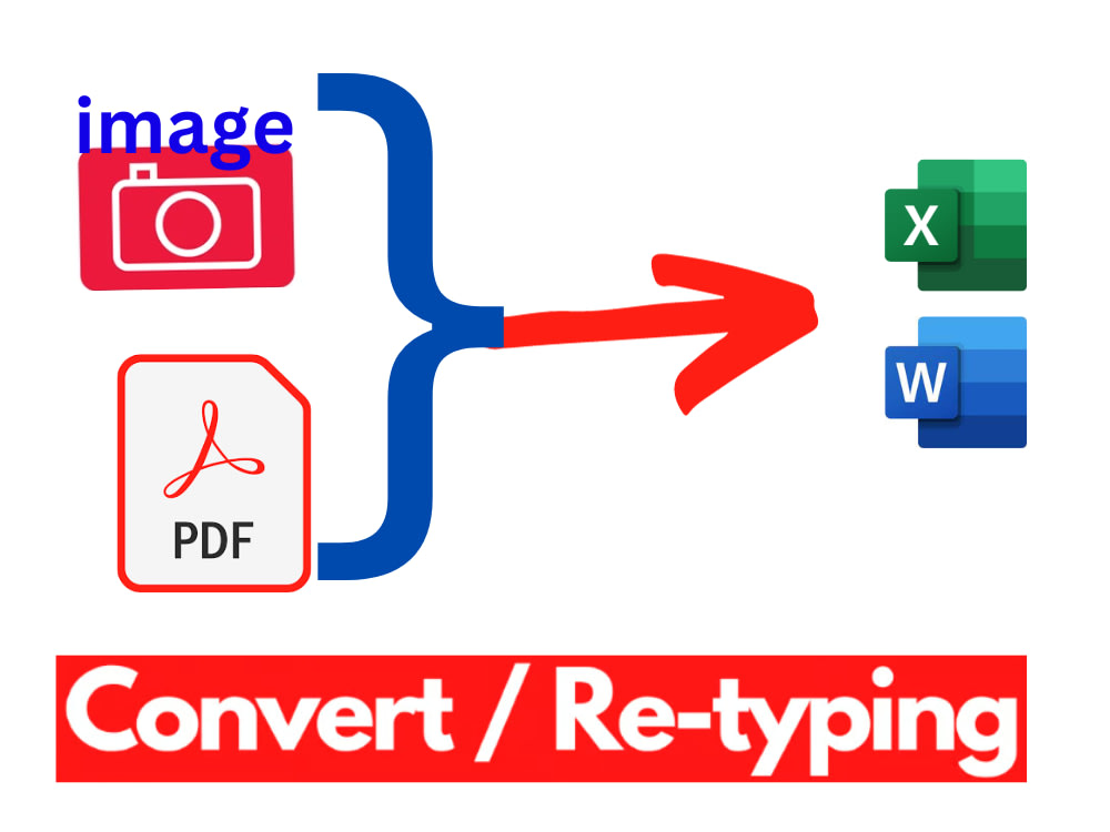 Image/PDF/Screenshot non-editable file converted in Word/Excel within 24 hr | Upwork