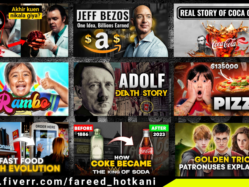 Amazing documentary youtube video thumbnails | Upwork