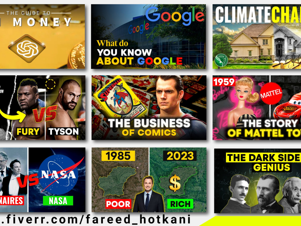 Amazing documentary youtube video thumbnails | Upwork