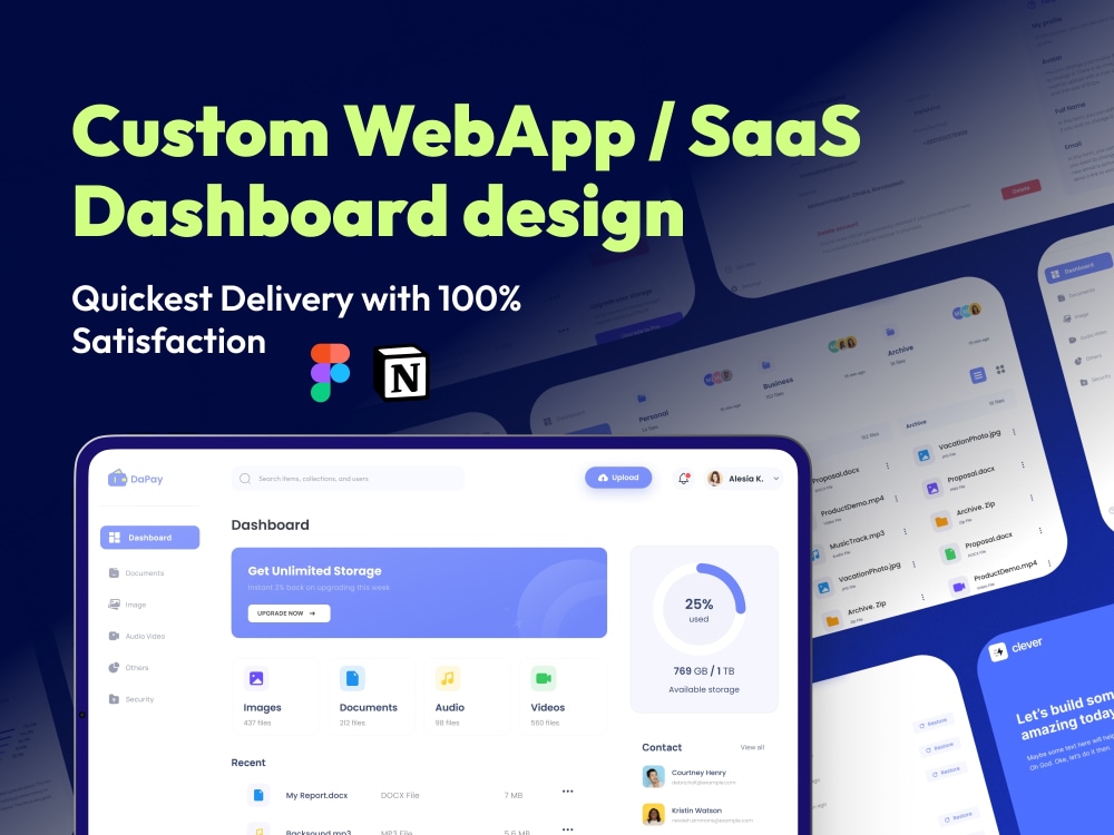 Top Notch UI UX design focused SaaS, WebApp and Dashboard in Figma | Upwork