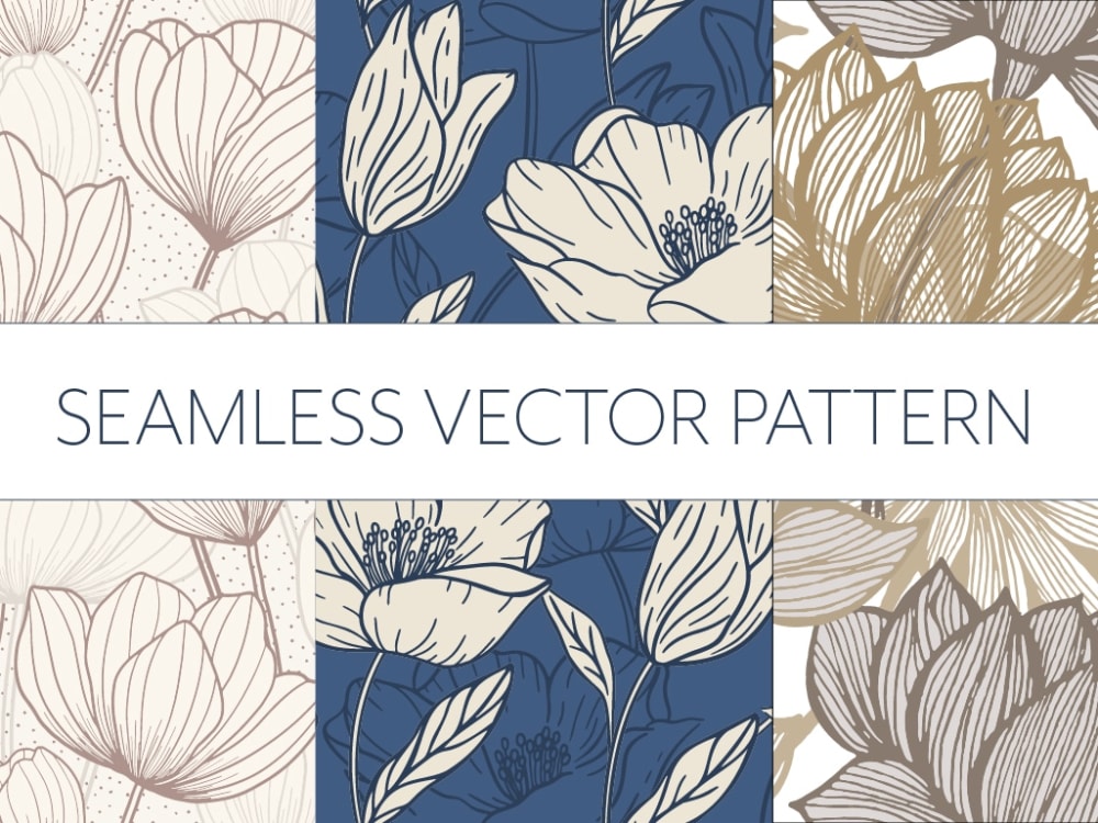 Vector seamless floral pattern. | Upwork