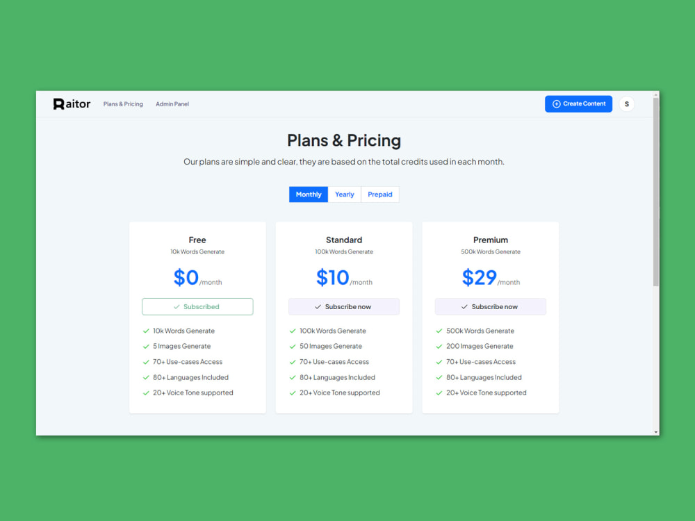 Saas ai content generator generative ai platform like jasper writesonic ...