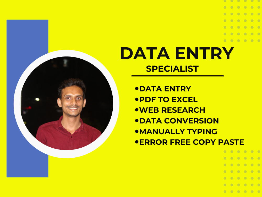 A professional data entry, web search, copy-paste, excel. | Upwork