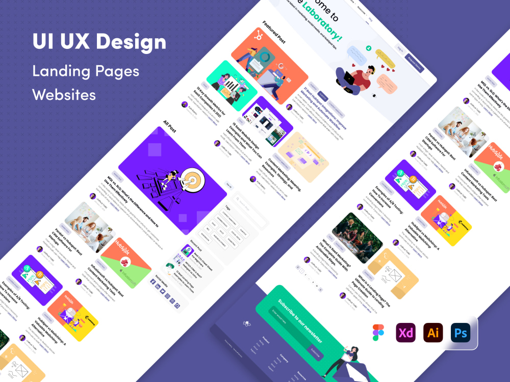 Responsive Website UI/UX, Web UI, and Landing Page Design | Upwork