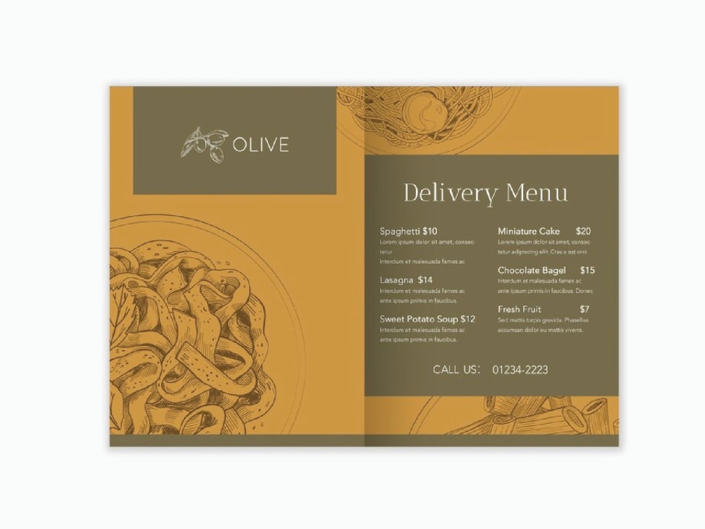 Clean and elegant menu design | Upwork