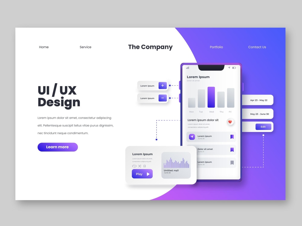 Professional website UI UX design, landing page design | Upwork