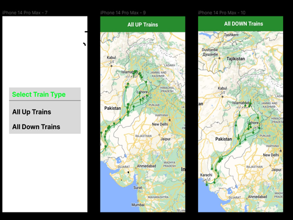 Railway Live Tracking App Design in Figma | Upwork