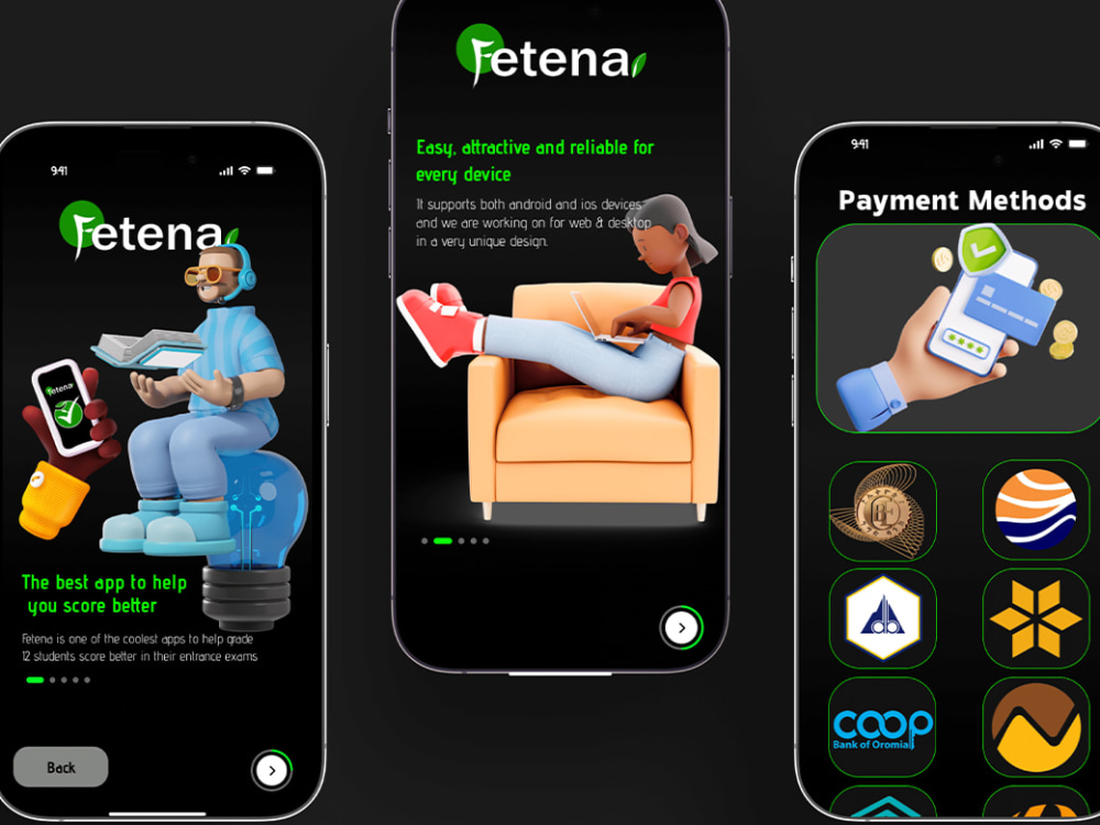 A very beautiful UI/UX Design for any kind of app you want to build ...