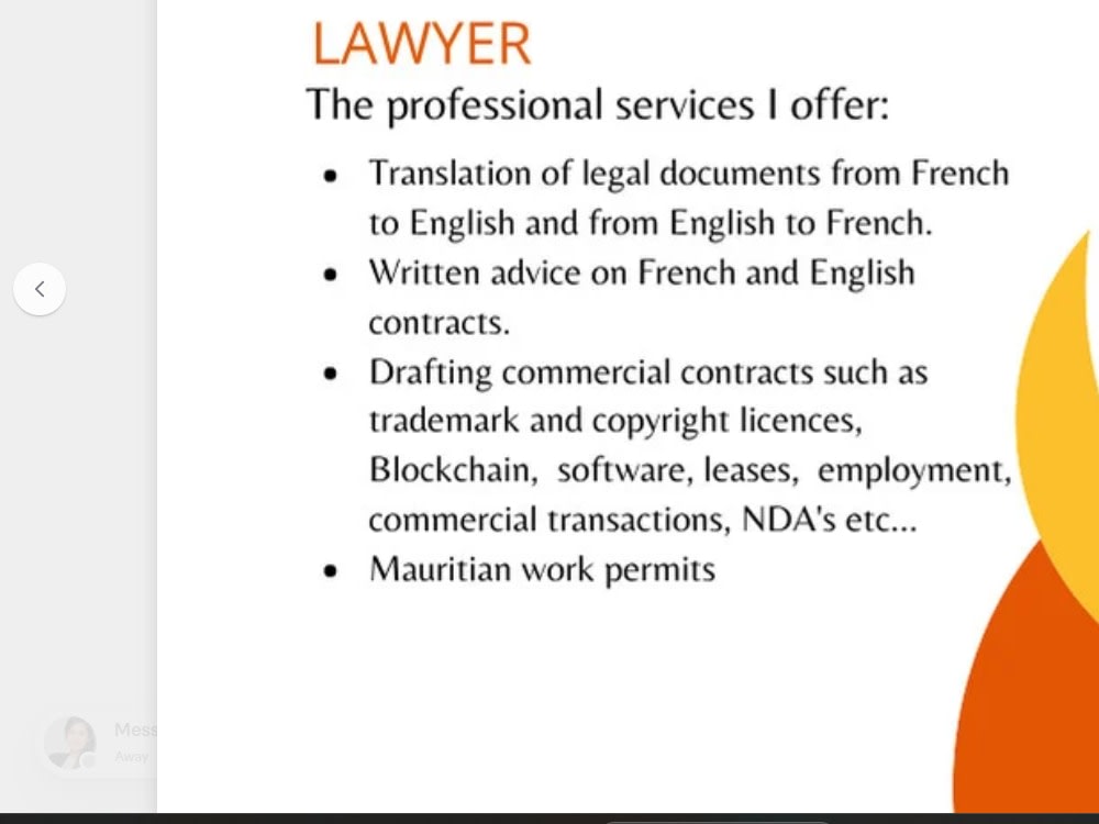 Translate English to french legal documents | Upwork