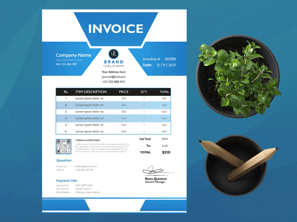 Stationery email signature invoice | Upwork