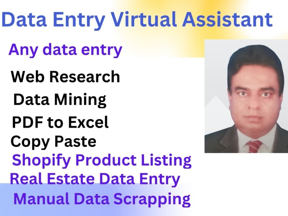 Virtual Assistant, Data Entry, Web research, Data mining and Typing | Upwork