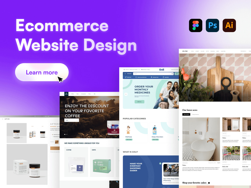 An E-commerce Responsive Online Shop UX/UI Website Design | Upwork