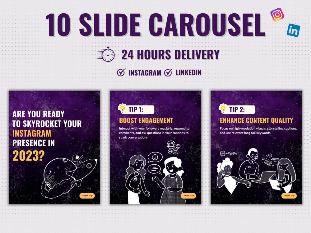 Eye-catching carousel post for Instagram and LinkedIn | Upwork