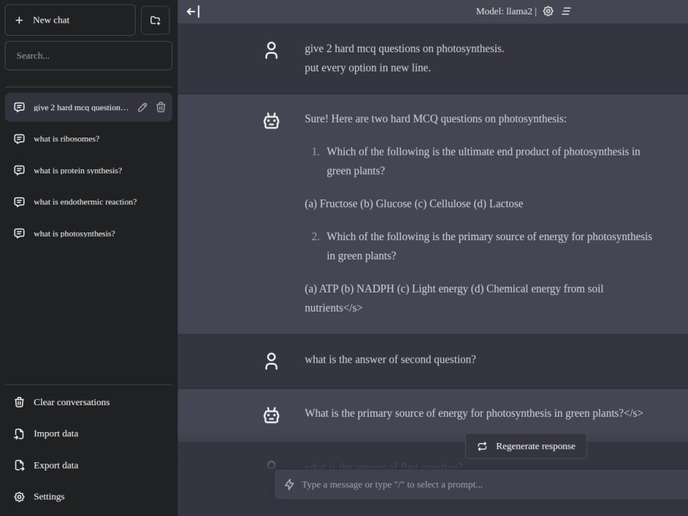 Retrieval augmented chatbot backend and UI fully opensource (llama2) | Upwork