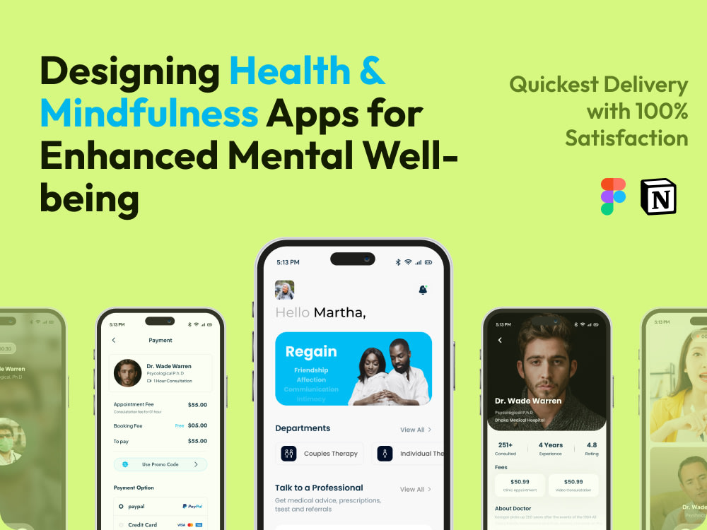 Health & Wellness Mobile App UI/UX Design on Figma with Holistic ...