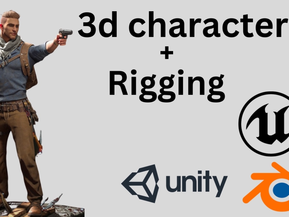 A 3d character on unreal engine blender with rigging | Upwork