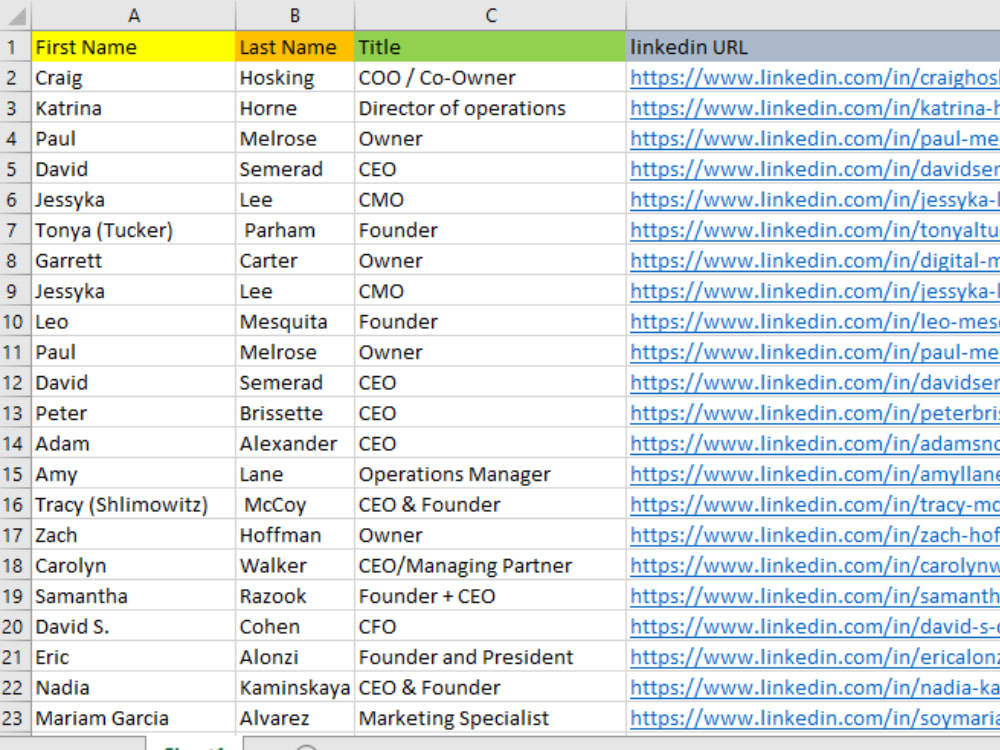 Excel data entry, covert pdf to excel, copy-paste, typing and web research | Upwork