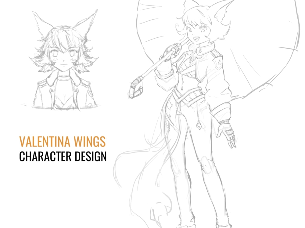 A Detailed Character Sheet With A Full Body And Bust Up View Upwork
