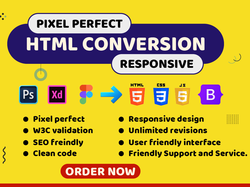 Figma to HTML, PSD to HTML Responsive Conversion | Upwork