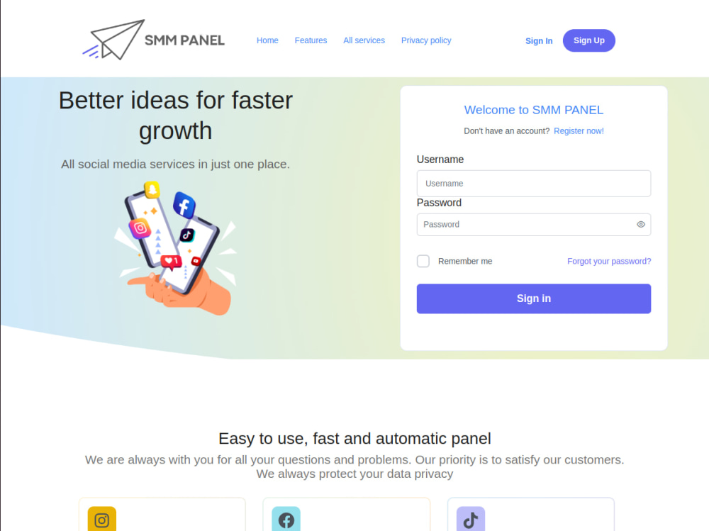 SMM (Social Media Marketing) panel script | Upwork
