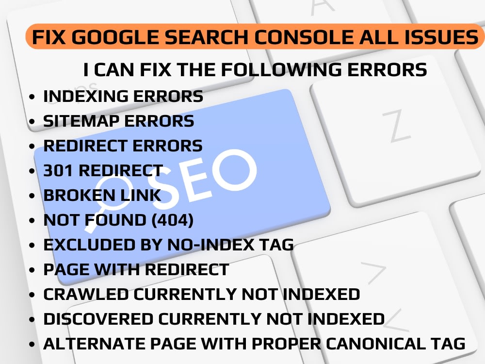 Fix Google indexing error, 404 error, 301 redirect, robots txt, xml sitemap | Upwork