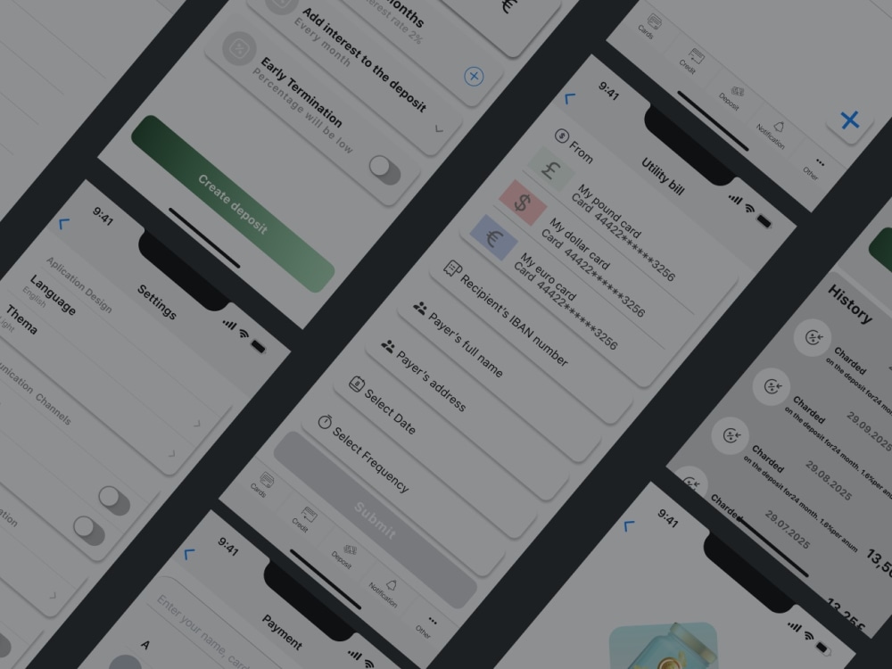 A fully functional design of Banking mobile application. | Upwork