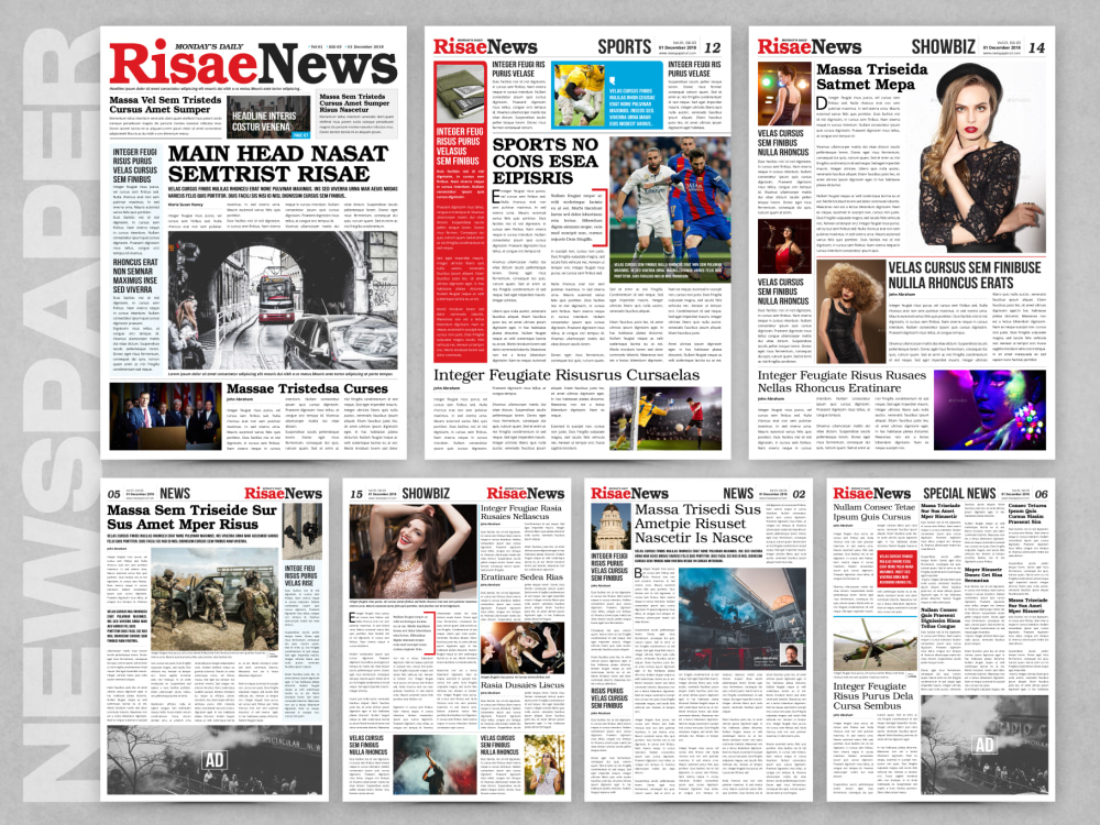 Newspaper design, print ready or digital layout in Indesign | Upwork