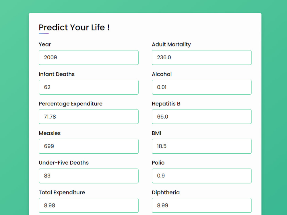 Life Expectancy Prediction Using Machine Learning Upwork