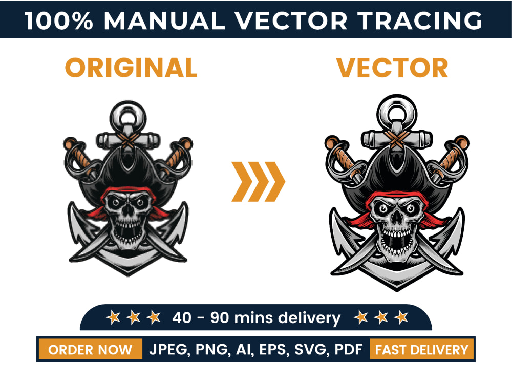 Your file 100% manually vectorized within 2 hours | Upwork