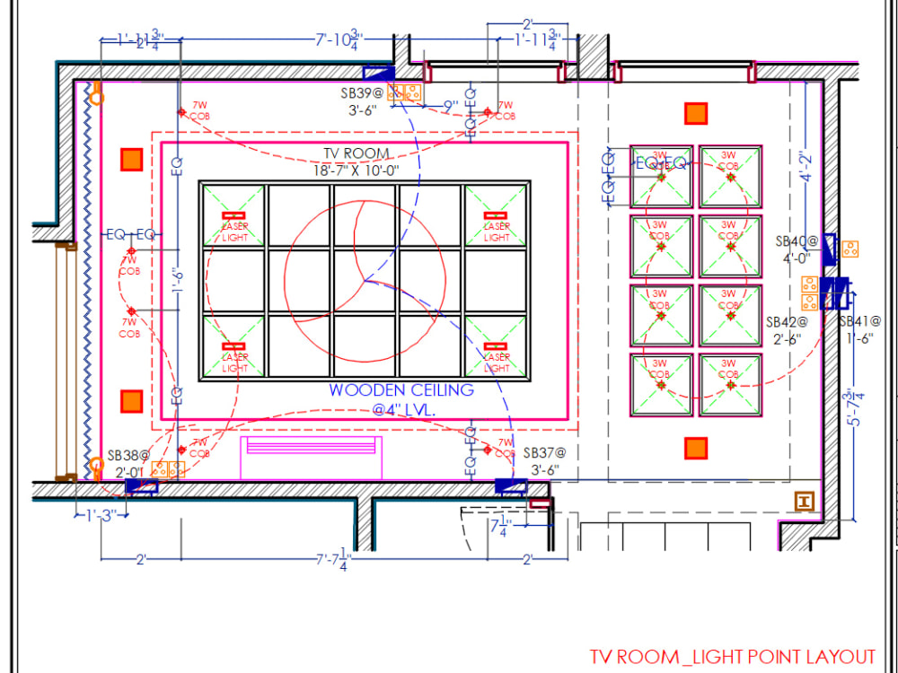 Different style ceiling design with an electrical light point design | Upwork