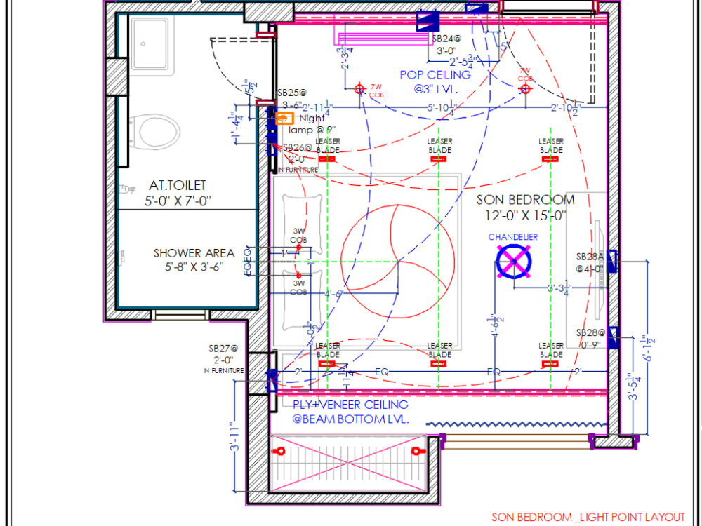 Different style ceiling design with an electrical light point design | Upwork