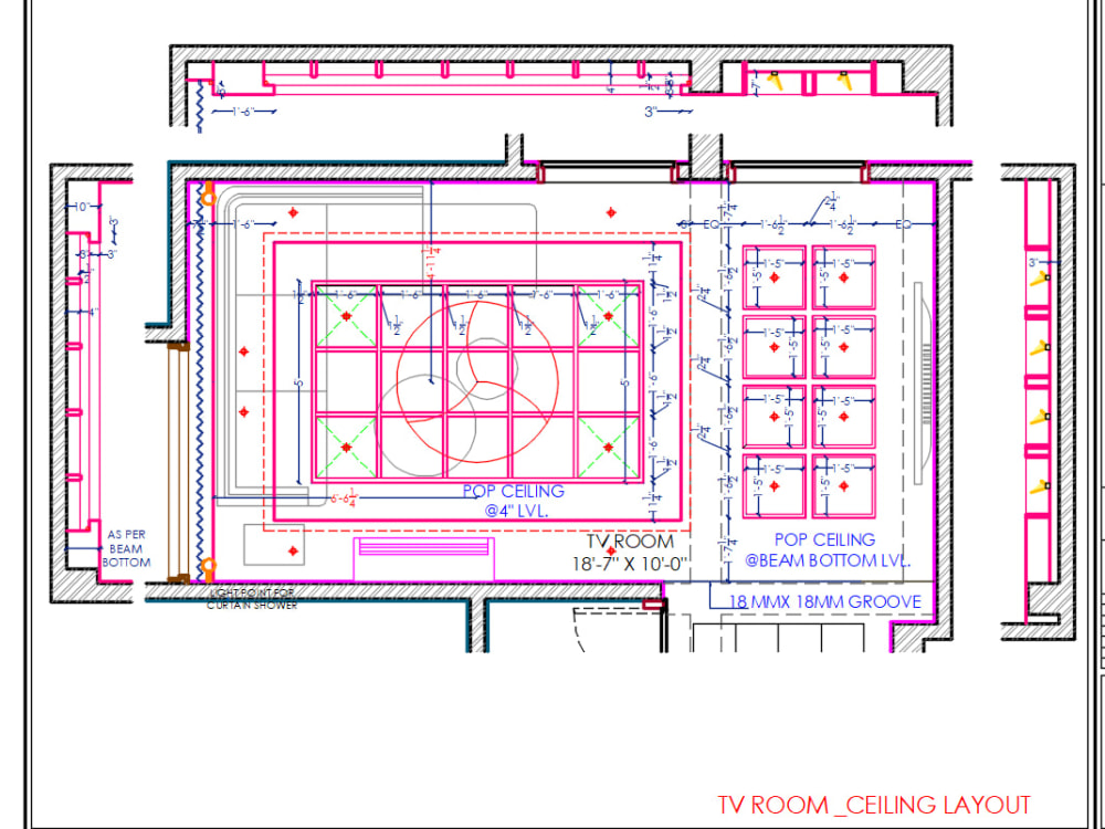 Different style ceiling design with an electrical light point design | Upwork