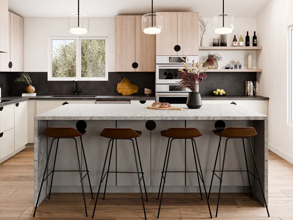 A fantastic kitchen design/rendering with Floorplan | Upwork