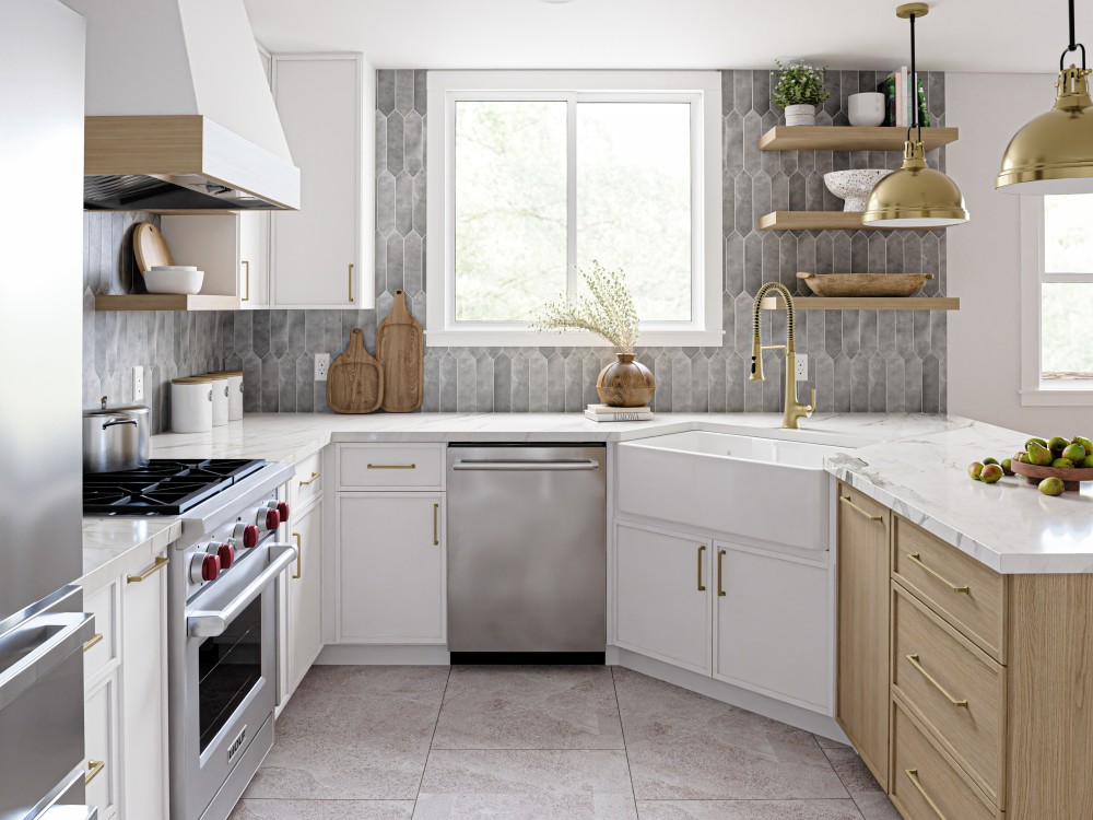 A fantastic kitchen design/rendering with Floorplan | Upwork