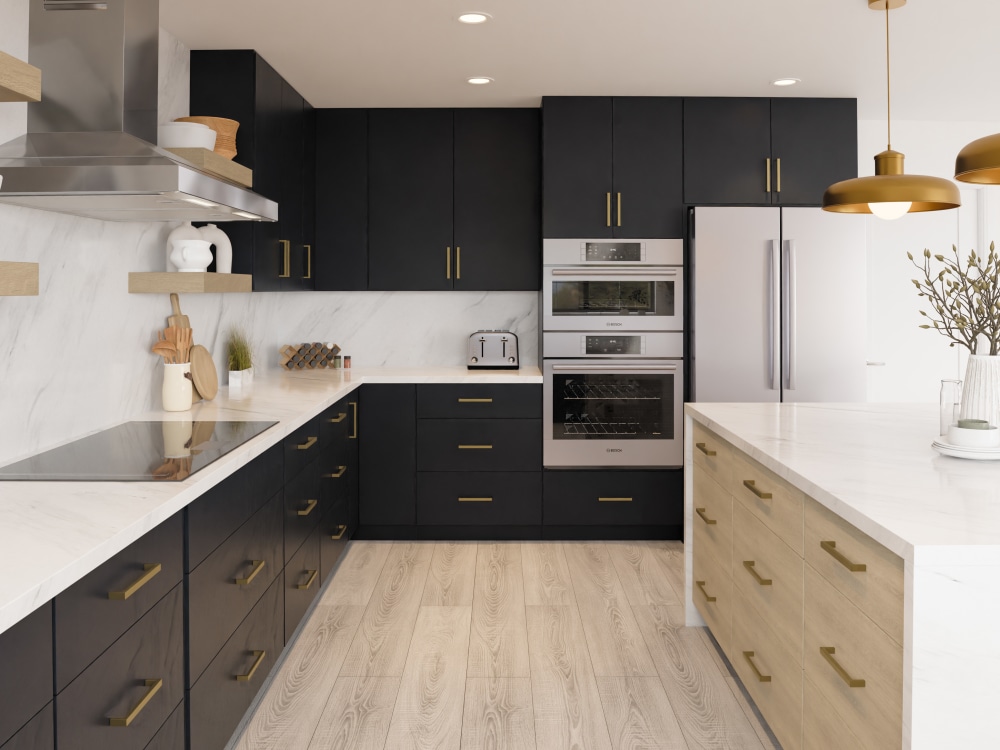 A fantastic kitchen design/rendering with Floorplan | Upwork