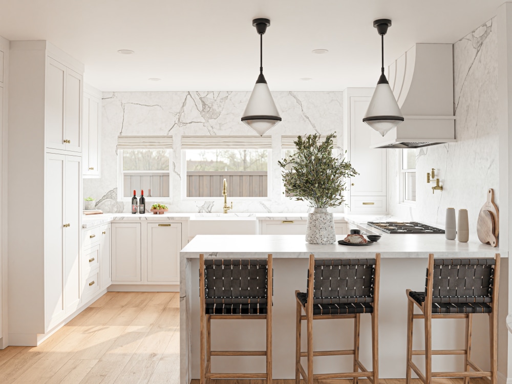 A fantastic kitchen design/rendering with Floorplan | Upwork