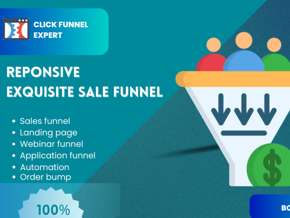 Clickfunnel, sales funnel landing page | Upwork