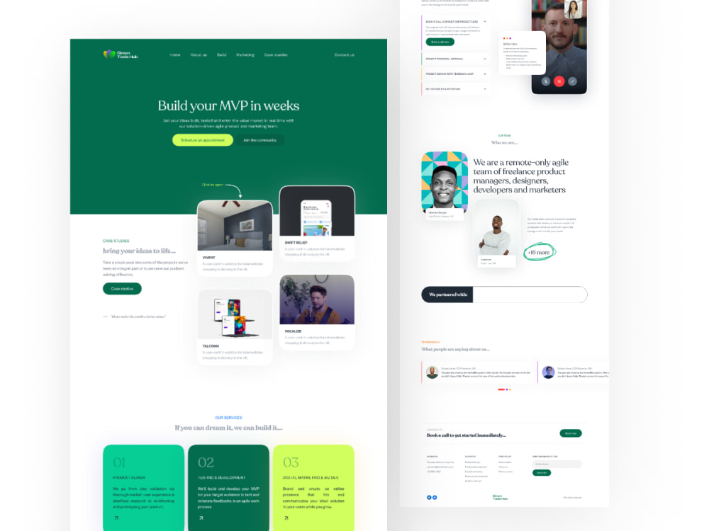 A responsive and modern landing page website UI/UX design | Upwork