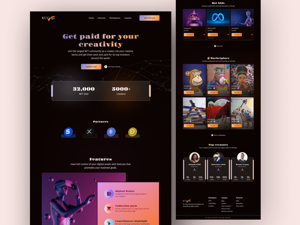 A responsive and modern landing page website UI/UX design | Upwork