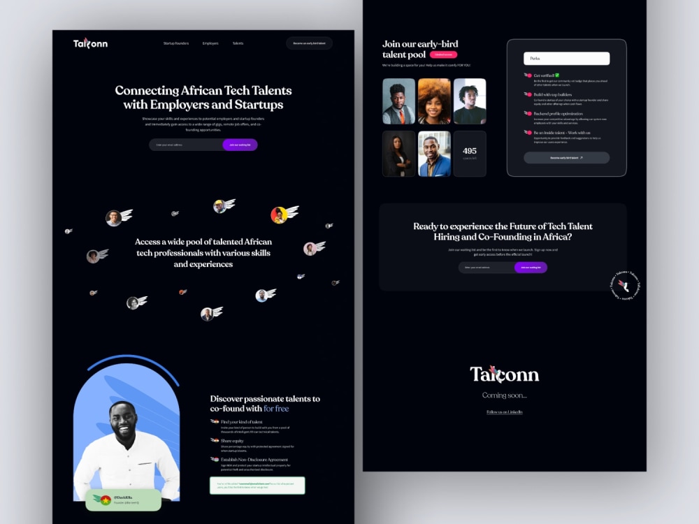 A responsive and modern landing page website UI/UX design | Upwork