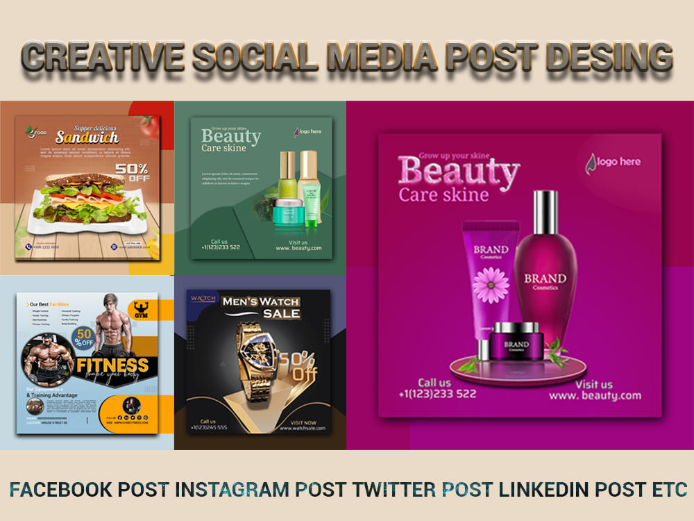 Social media post designs, Facebook, and Instagram ads and story design ...