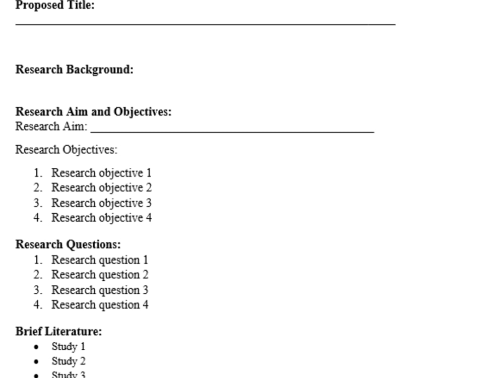 Research proposal on topic of your choice | Upwork